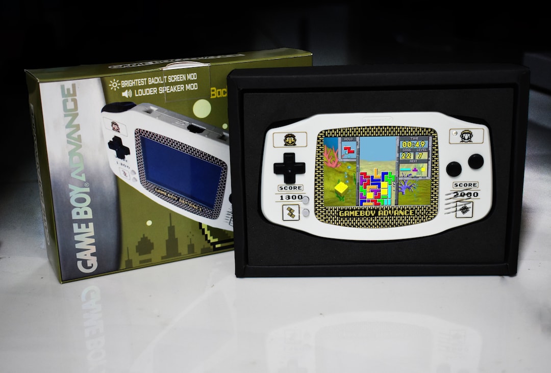 Extra Mods and IPS Backlit LCD GBA Mod Nintendo Gameboy Advance Tetris ...