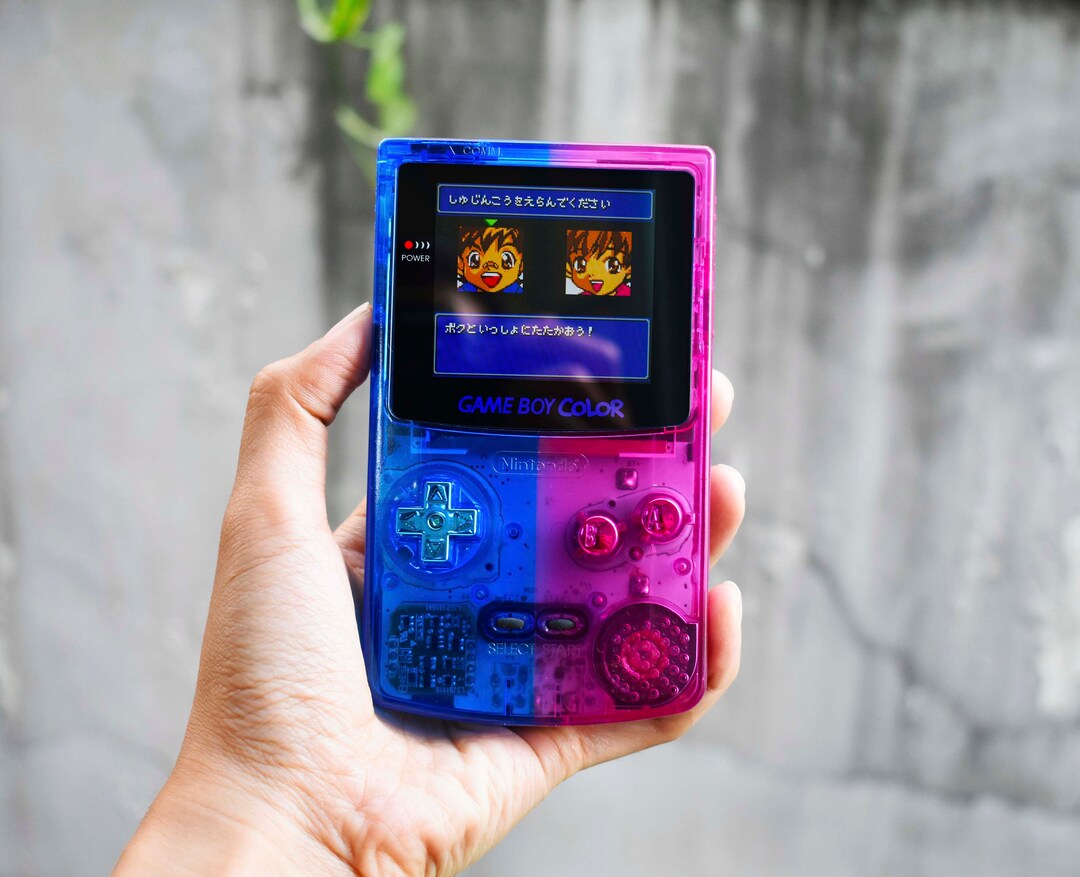 Retro Pixel IPS Q5 Game Boy Color Nintendo GBC Plus Extra Mods Half and ...