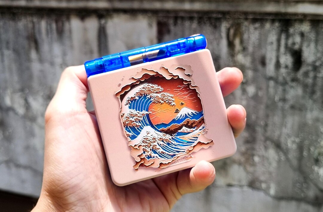 Backlit IPS Gbasp Nintendo Gameboy Advance SP the Japanese Great Wave ...