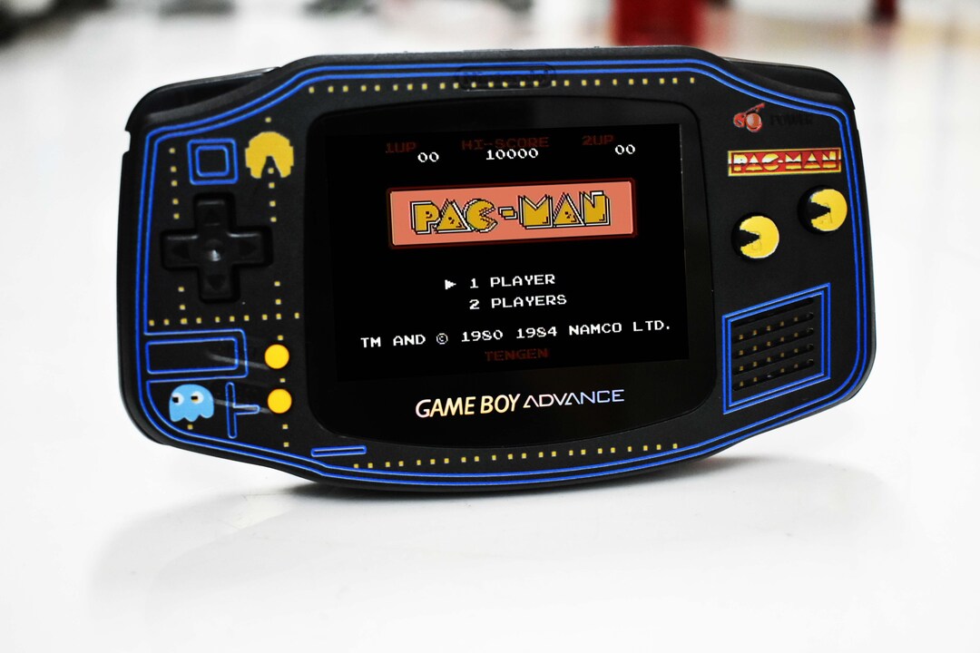Extra Mods and IPS Backlit LCD GBA Mod Nintendo Gameboy Advance Pac Man ...