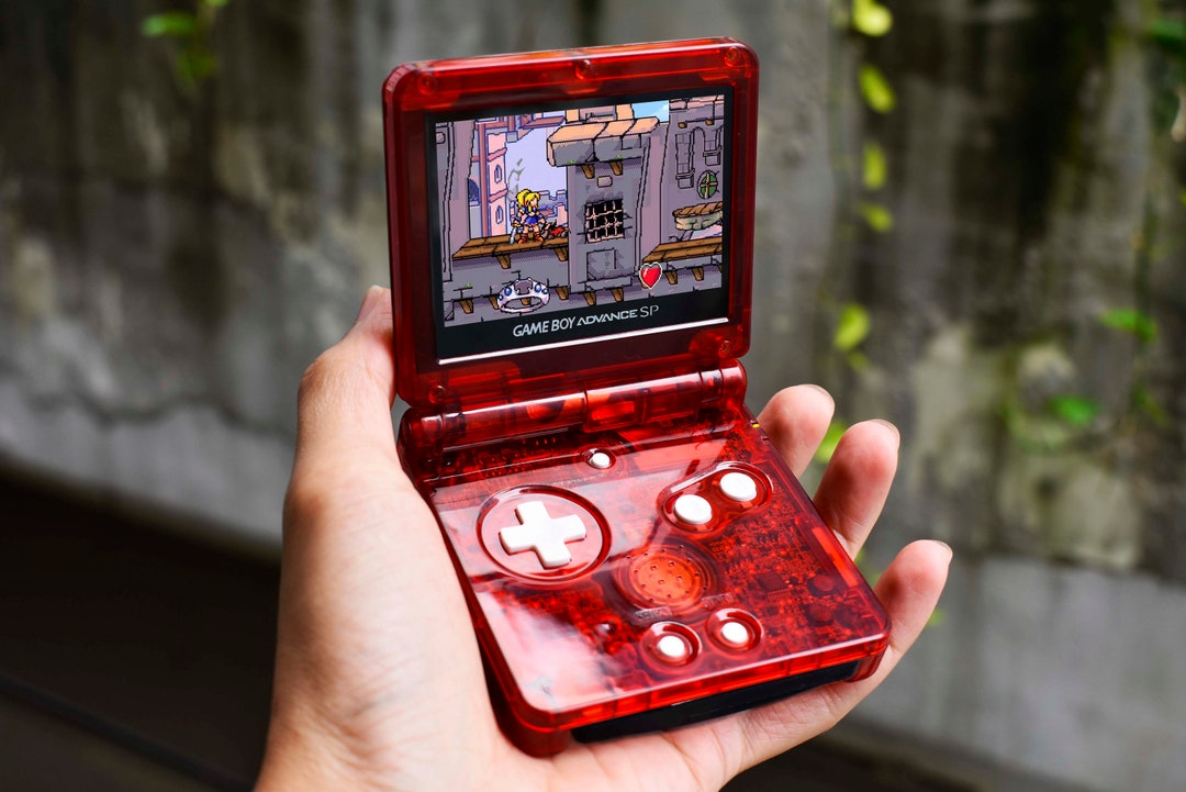Backlit IPS Gbasp Mod Nintendo Gameboy Advance SP Mirror Clear Red - Etsy