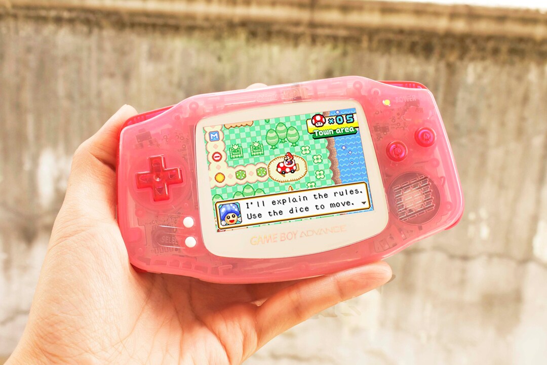 IPS Backlit LCD GBA Nintendo Gameboy Advance Shiny Clear Pink Shell - Etsy