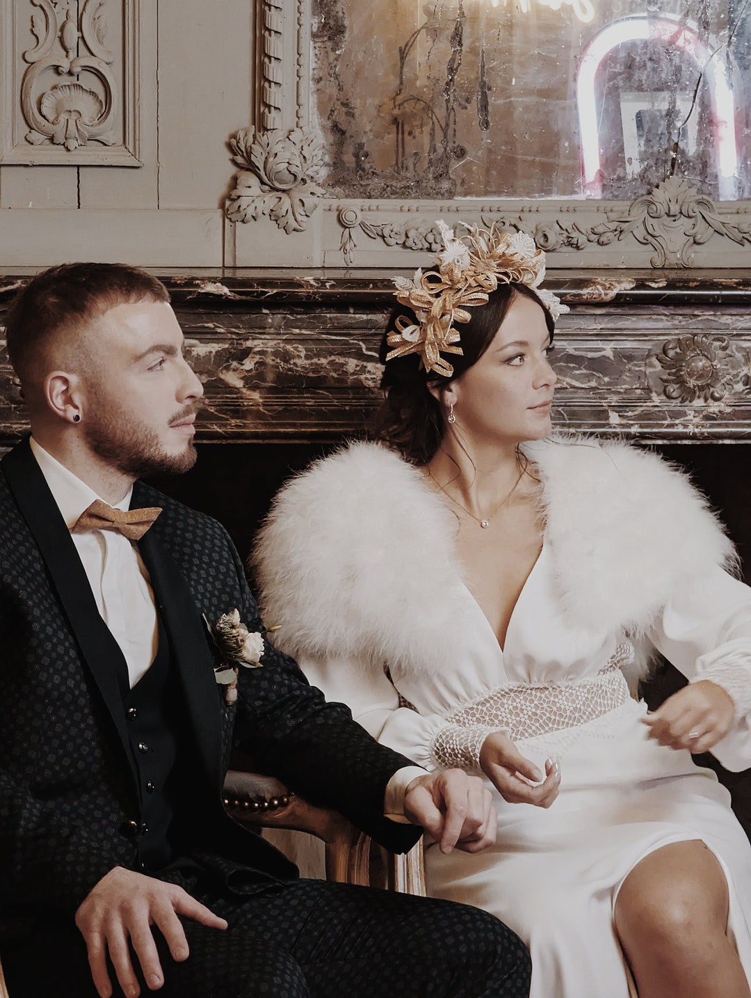 THETIS Crown of Braided Straw and White Embroidery - Etsy