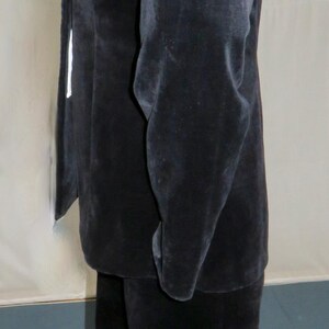 Immaculate Ladies Early 70's Cotton Fine Velvet Black 2 Piece Trouser ...