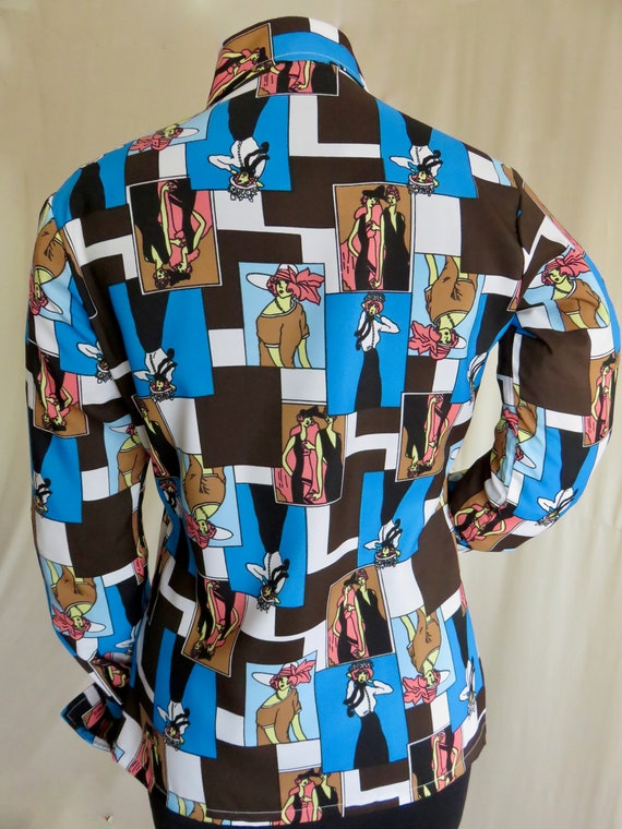 Early 70's lady fab Edwardian - 30's pastiche print … - Gem