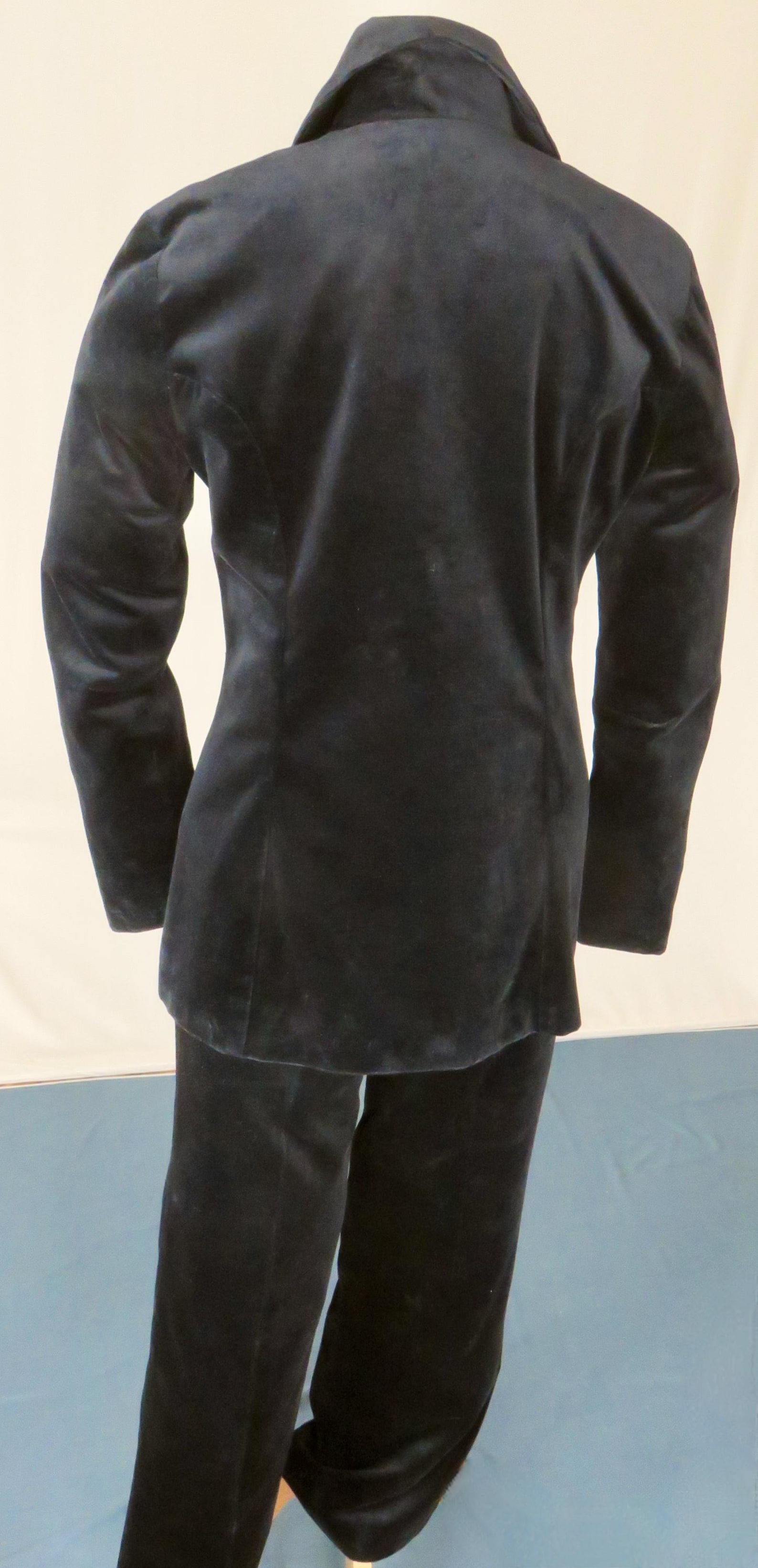 Immaculate Ladies Early 70's Cotton Fine Velvet Black 2 Piece Trouser ...
