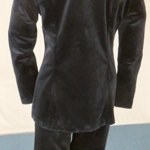 Immaculate Ladies Early 70's Cotton Fine Velvet Black 2 Piece Trouser ...