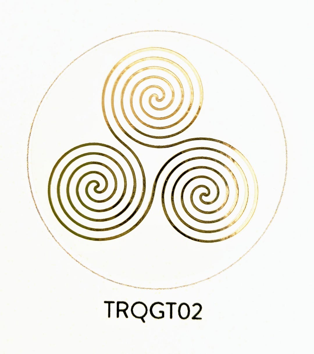 The Celtic Triskele Amulet Symbol Thin Transparent Bright Gold Adhesive ...