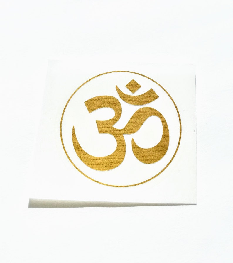 The Sound of the Universe Ohm Symbol Transparent Gold Adhesive - Etsy