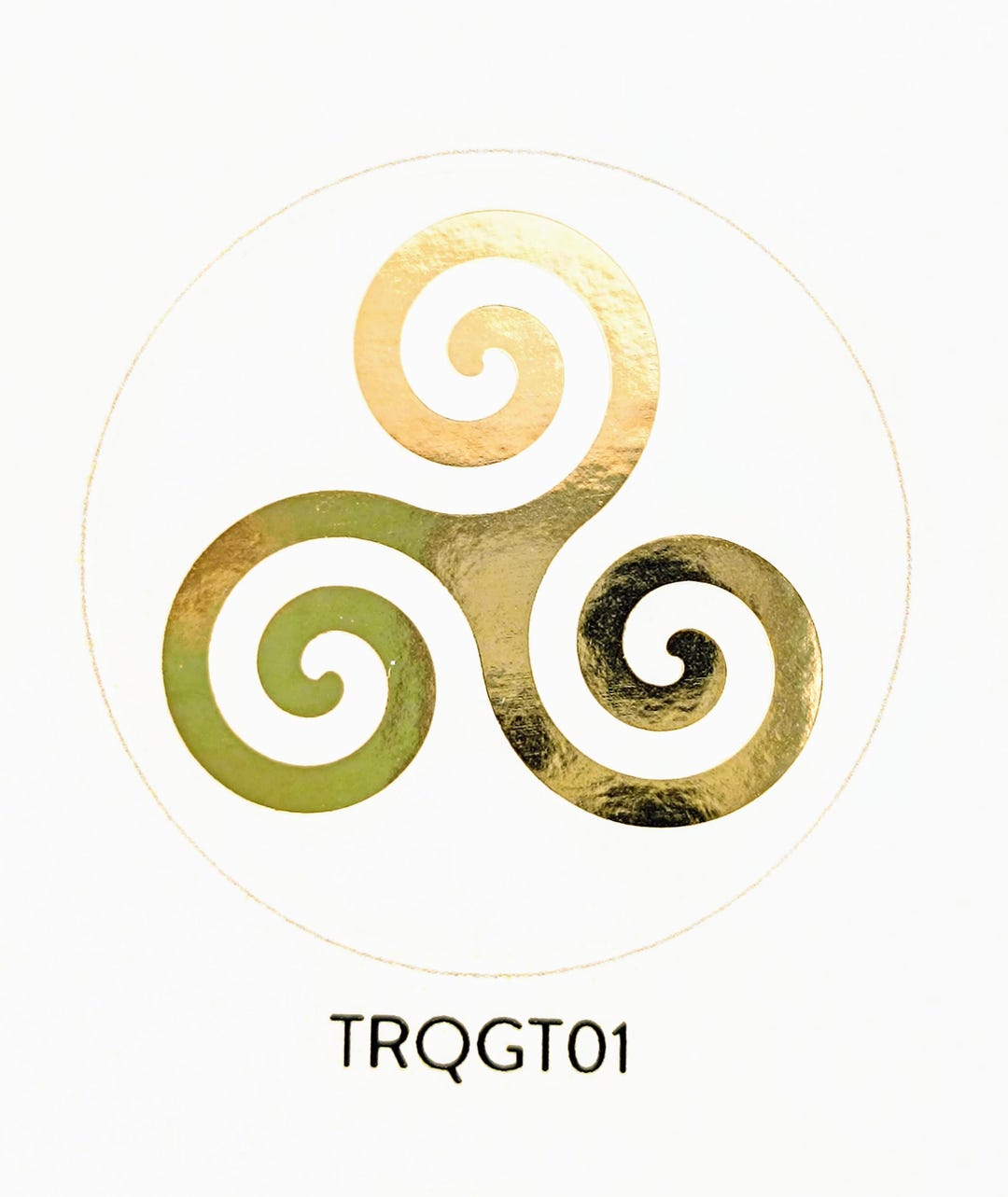 The Celtic Triskele Amulet Symbol Thick Transparent Bright Gold ...