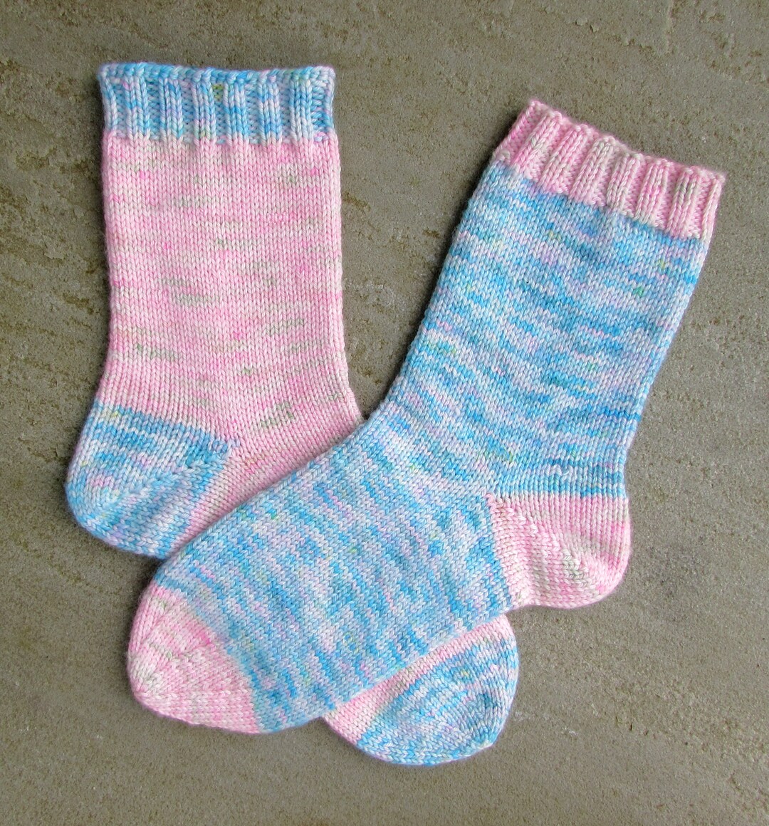 Double Vanilla Sock Pattern DK Weight Socks Toe up and Cuff Down Socks ...