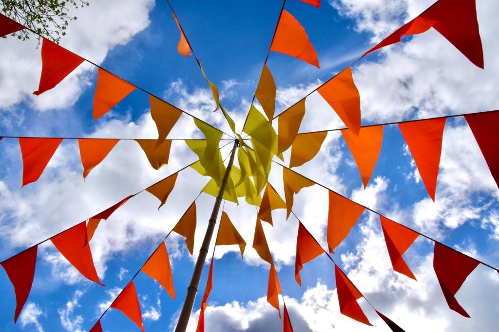 Oversized Satin Bunting 10m Festive Rainbow for Parties, Weddings - Etsy
