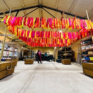 Handmade 5m Raggle Taggle Bunting 320 Strips Warm Hues, Rainbow ...