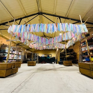 Handmade 5m Raggle Taggle Bunting 320 Strips Warm Hues, Rainbow ...