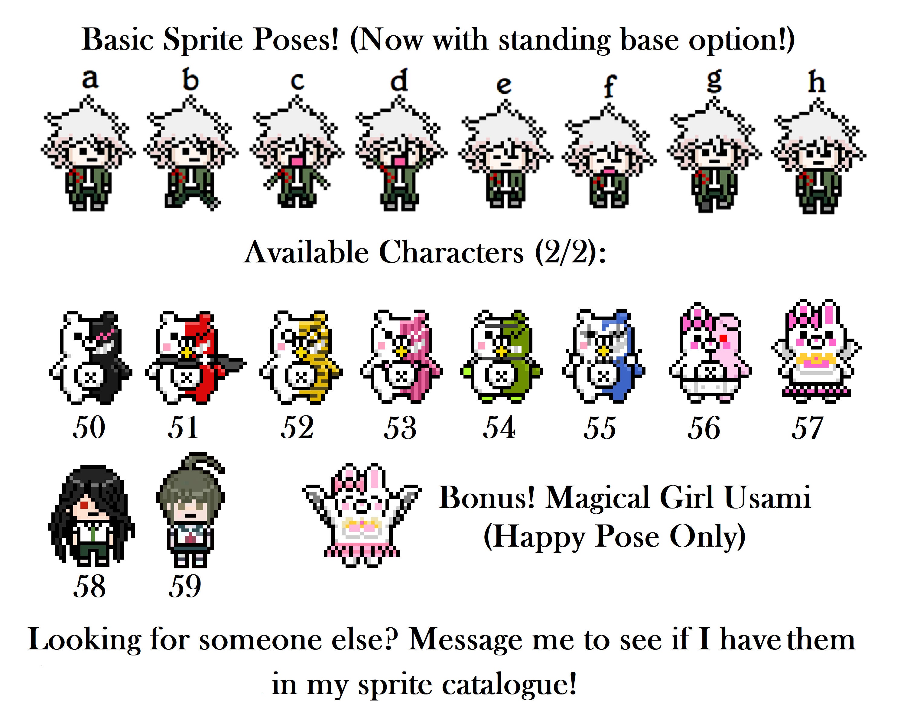 Dangan Ronpa Characters Sprites
