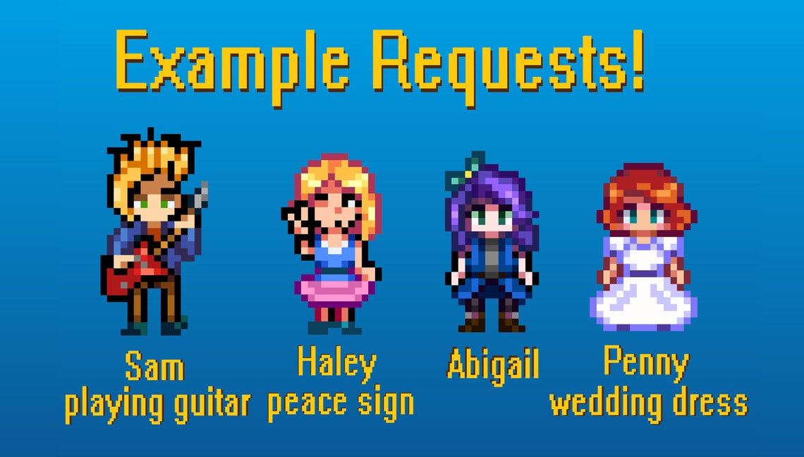Custom Stardew Valley Character Standees W/free Mini Heart! Choose Your ...