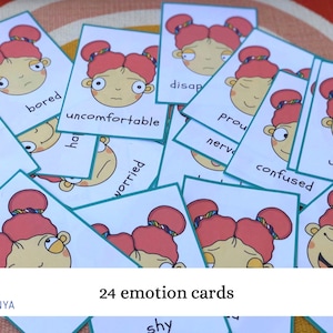 Emotion Cards (24 Emotions + 2 BONUS Pages) Mindfulness for Children ...