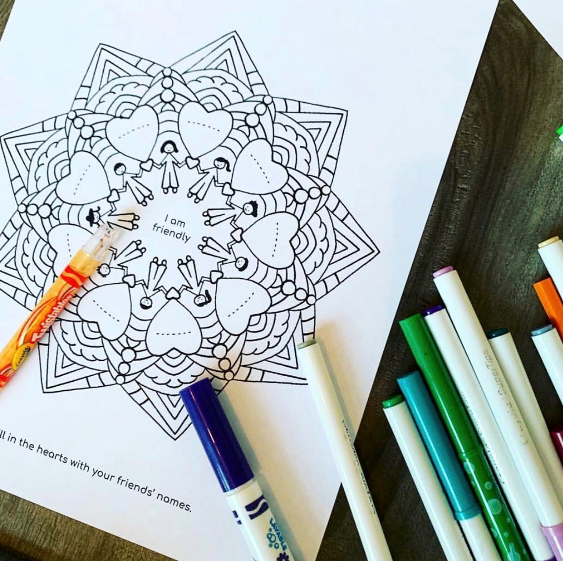 Positive Affirmation Mandalas for Kids 12 Pages INSTANT DOWNLOAD ...