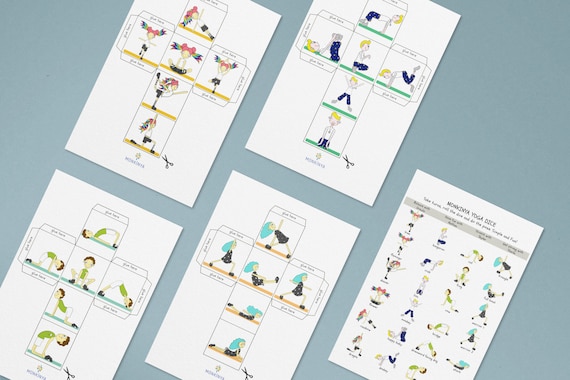 Kids Yoga Dice printable DIGITAL Product A4 Sized PDF 4 - Etsy