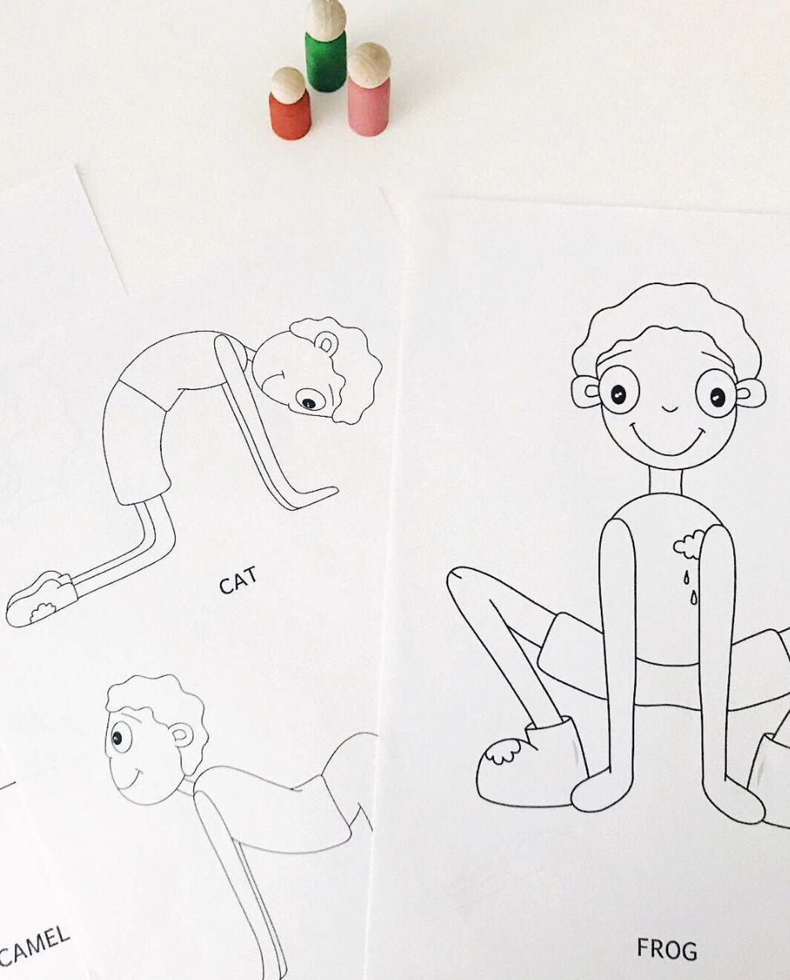 Páginas para colorear de yoga para niños Listas para imprimir 10 ...