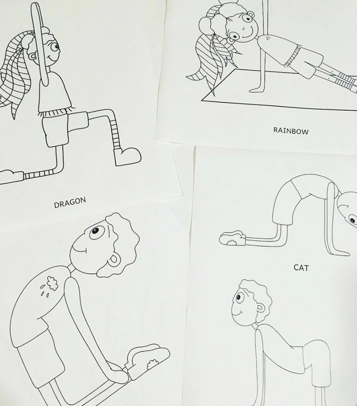 Kids Yoga Coloring Pages Ready to Print 10 Mindful | Etsy