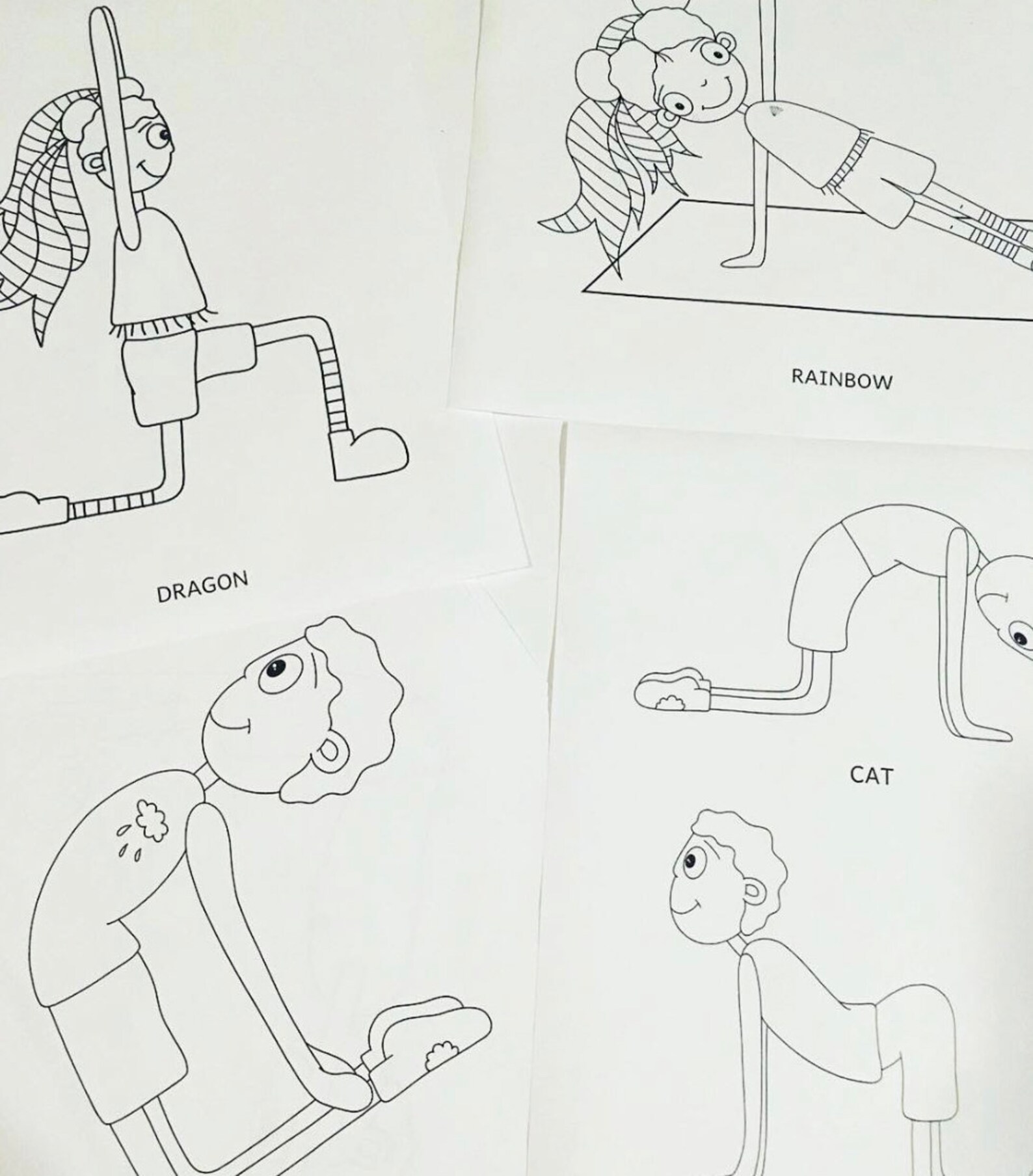 Páginas para colorear de yoga para niños - Listas para imprimir - 10 ...