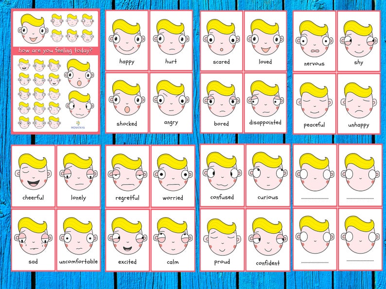 Emotion Cards (24 Emotions + 2 BONUS Pages) Mindfulness for Children ...