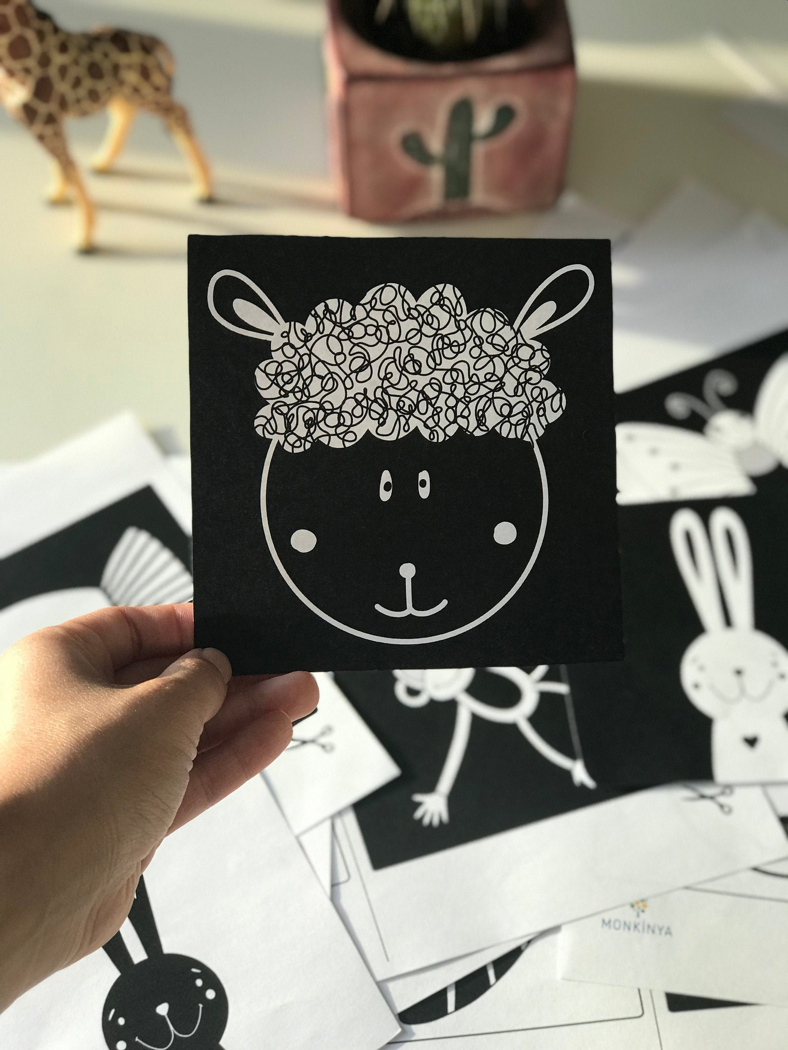 Monochrome High Contrast Black and White Stimulation Cards for - Etsy