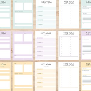 Kids Yoga Lesson Plan Template PDF - Etsy