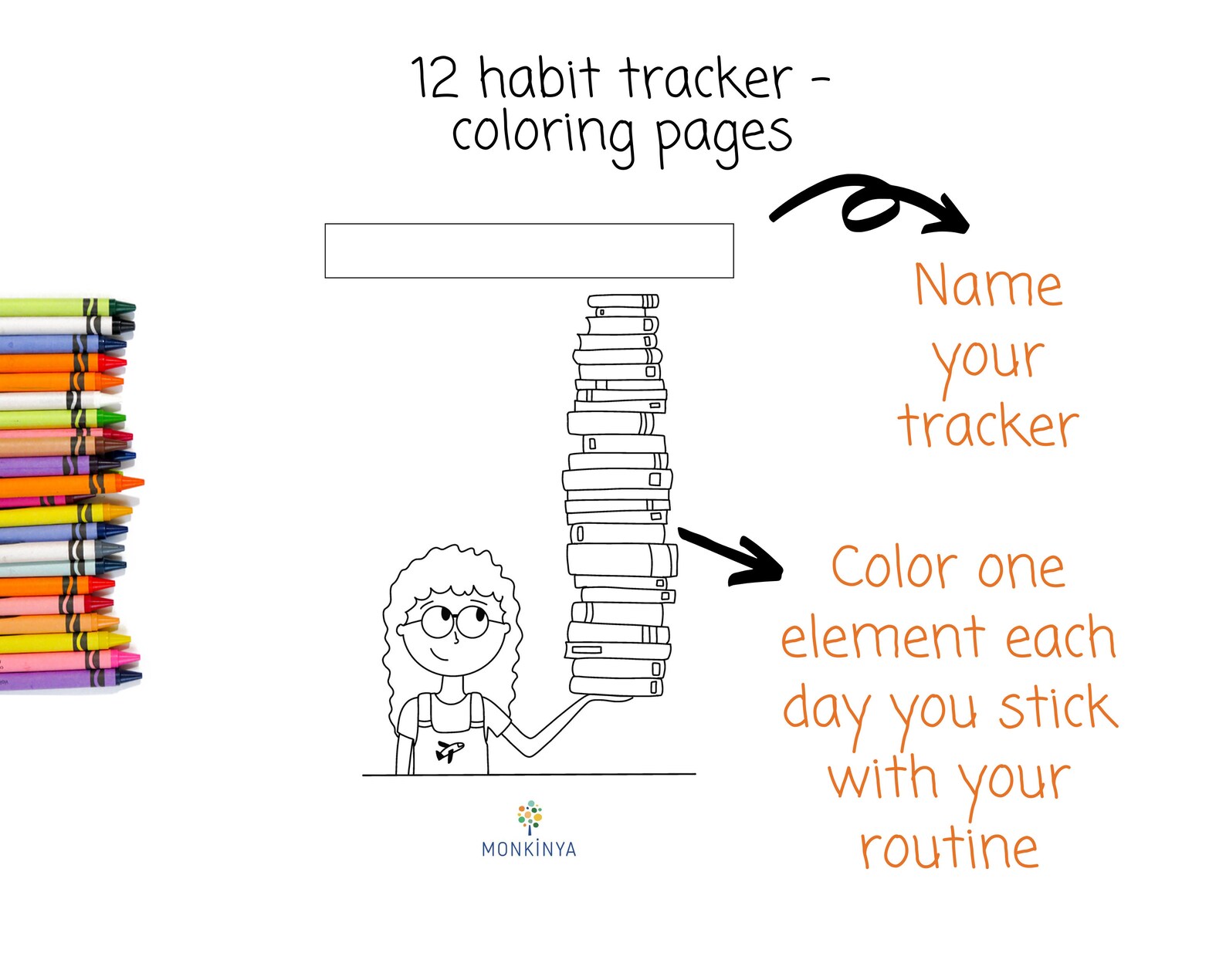 Habit Tracker - Coloring Pages for Kids & Teens - Routine Tracker ...