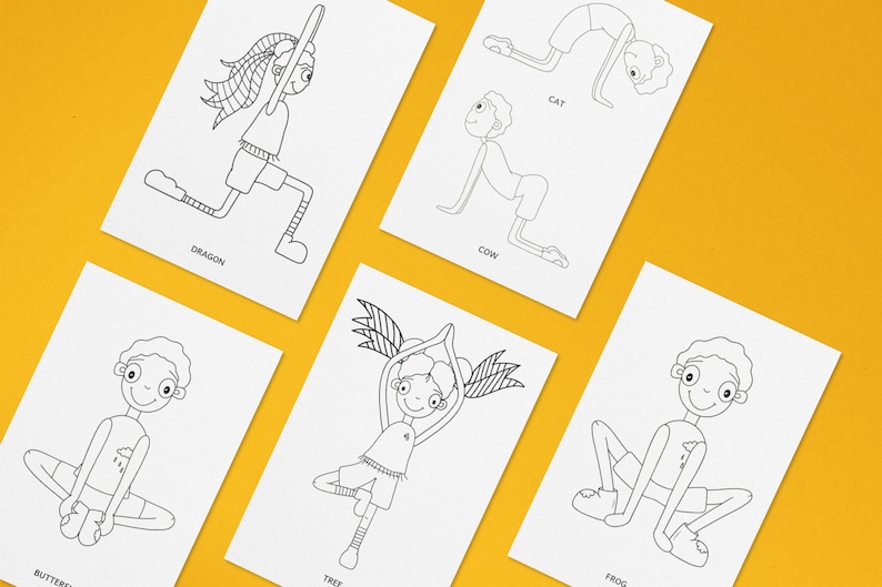 Kids Yoga Coloring Pages - Ready to Print - 10 Mindful Coloring Kids ...