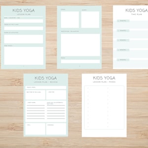 Kids Yoga Lesson Plan Template PDF - Etsy