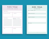 Kids Yoga Lesson Plan Template PDF - Etsy UK