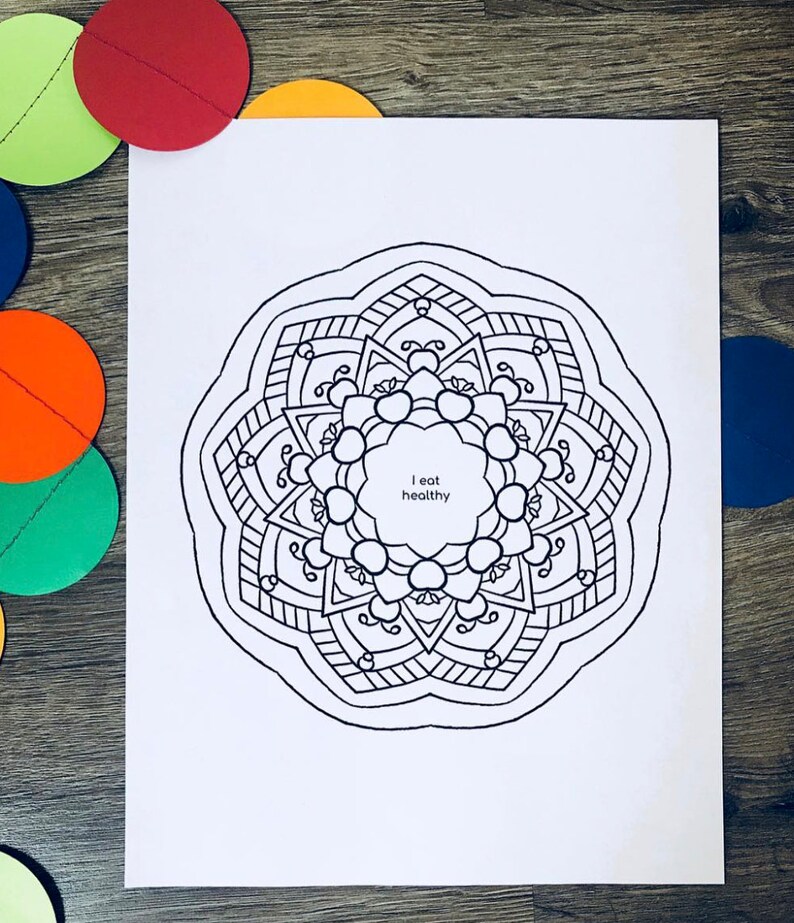 Positive Affirmation Mandalas for Kids 12 Pages INSTANT DOWNLOAD ...