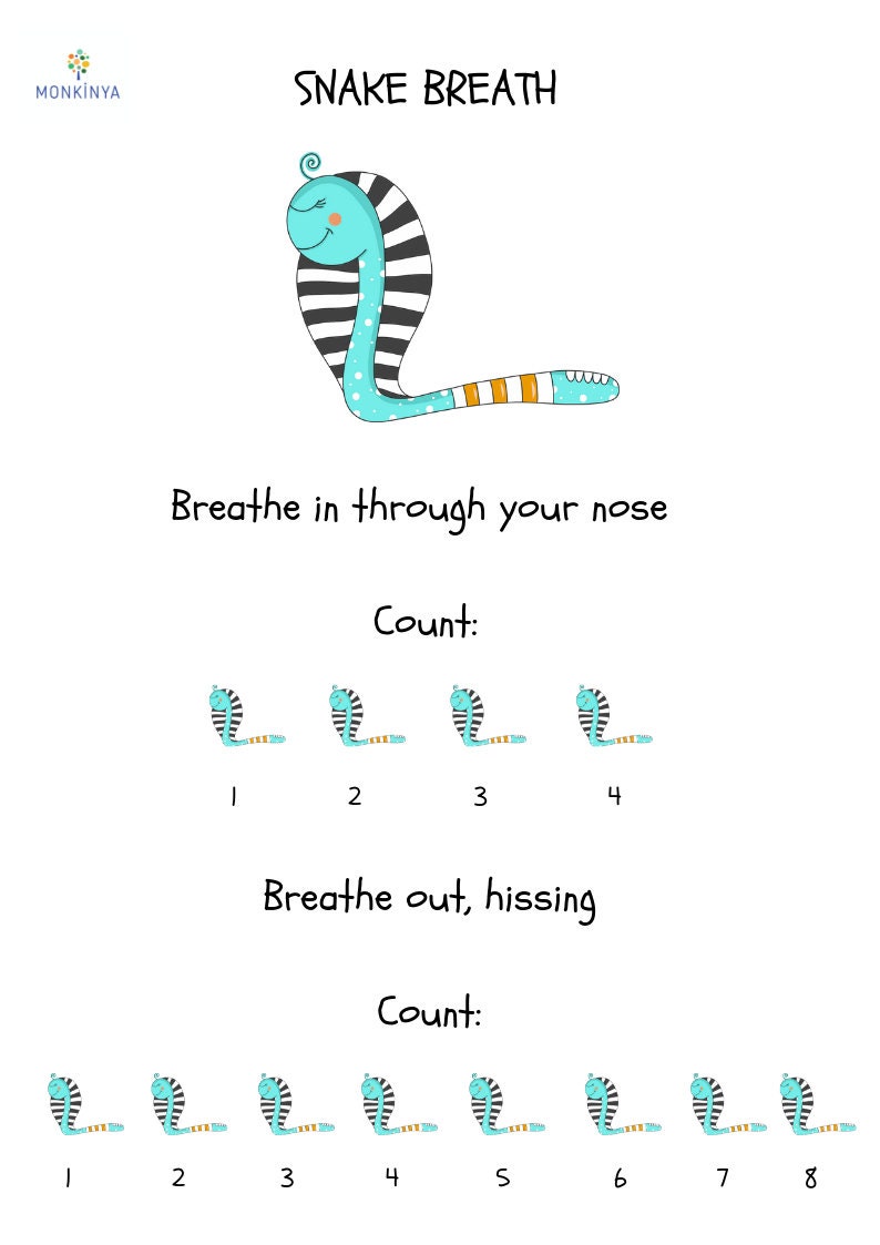 Breathing Exercises for Kids- Digital Product - PDF. Mindfulness for ...