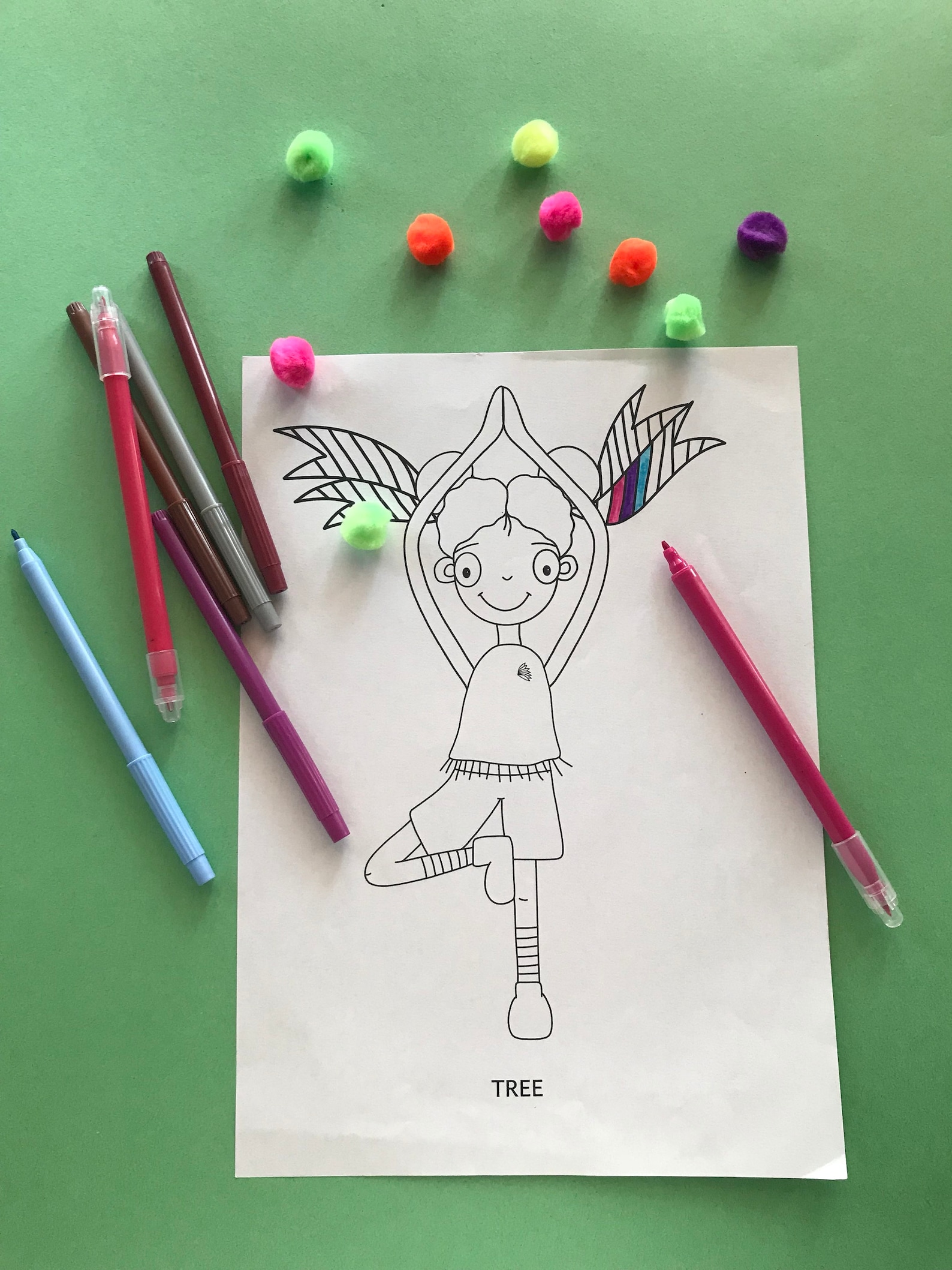 Kids Yoga Coloring Pages - Ready to Print - 10 Mindful Coloring Kids ...