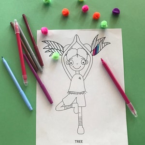 Kids Yoga Coloring Pages - Ready to Print - 10 Mindful Coloring Kids ...