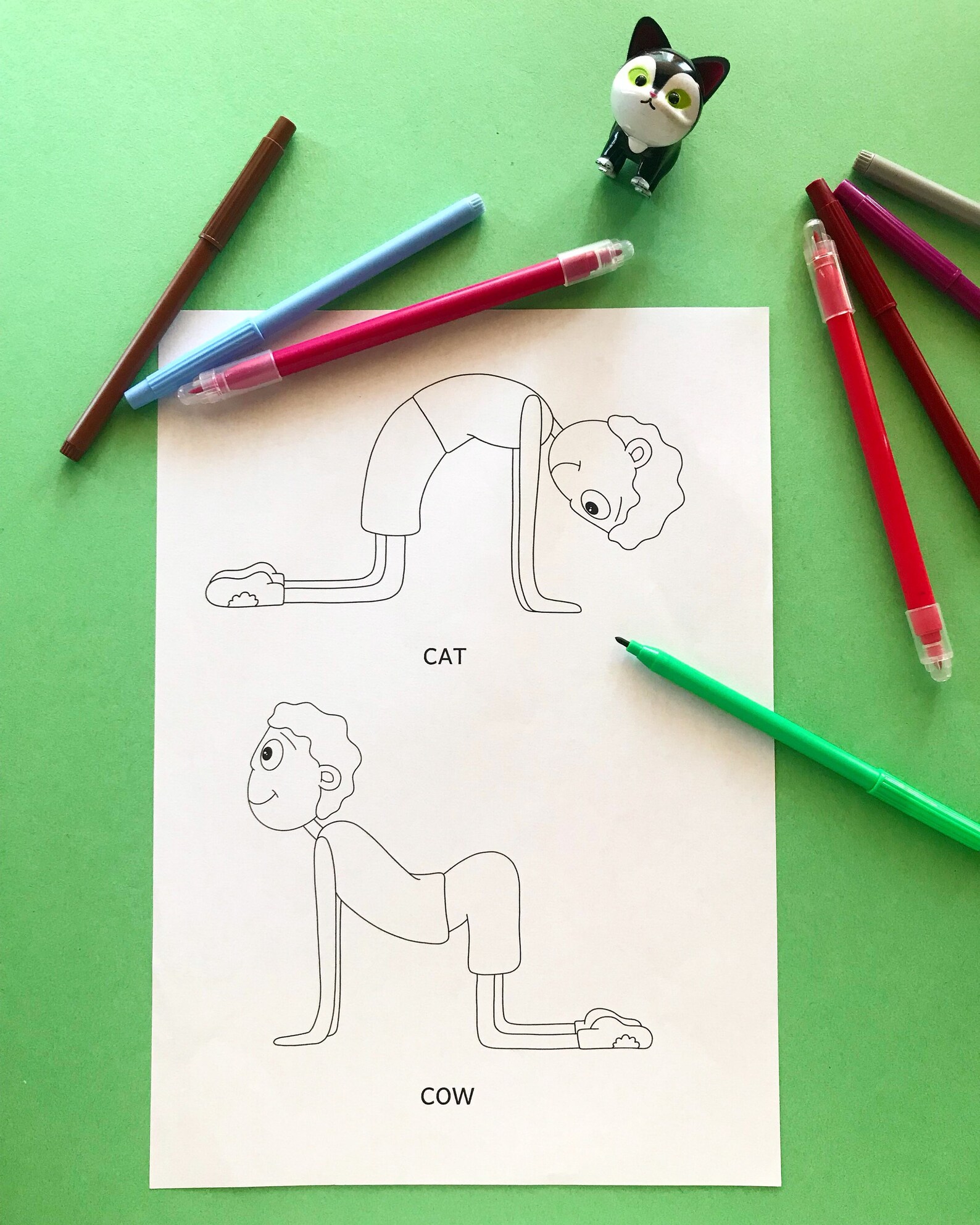 Kids Yoga Coloring Pages - Ready to Print - 10 Mindful Coloring Kids ...