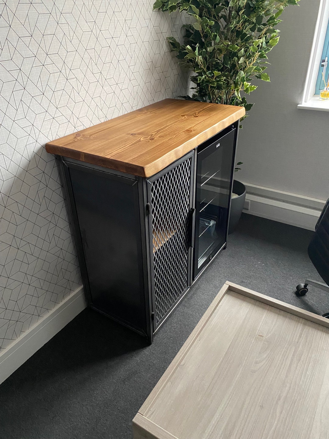 Industrial Style Sideboard With Beer Cooler Fridge Drinks Cabinet - Etsy
