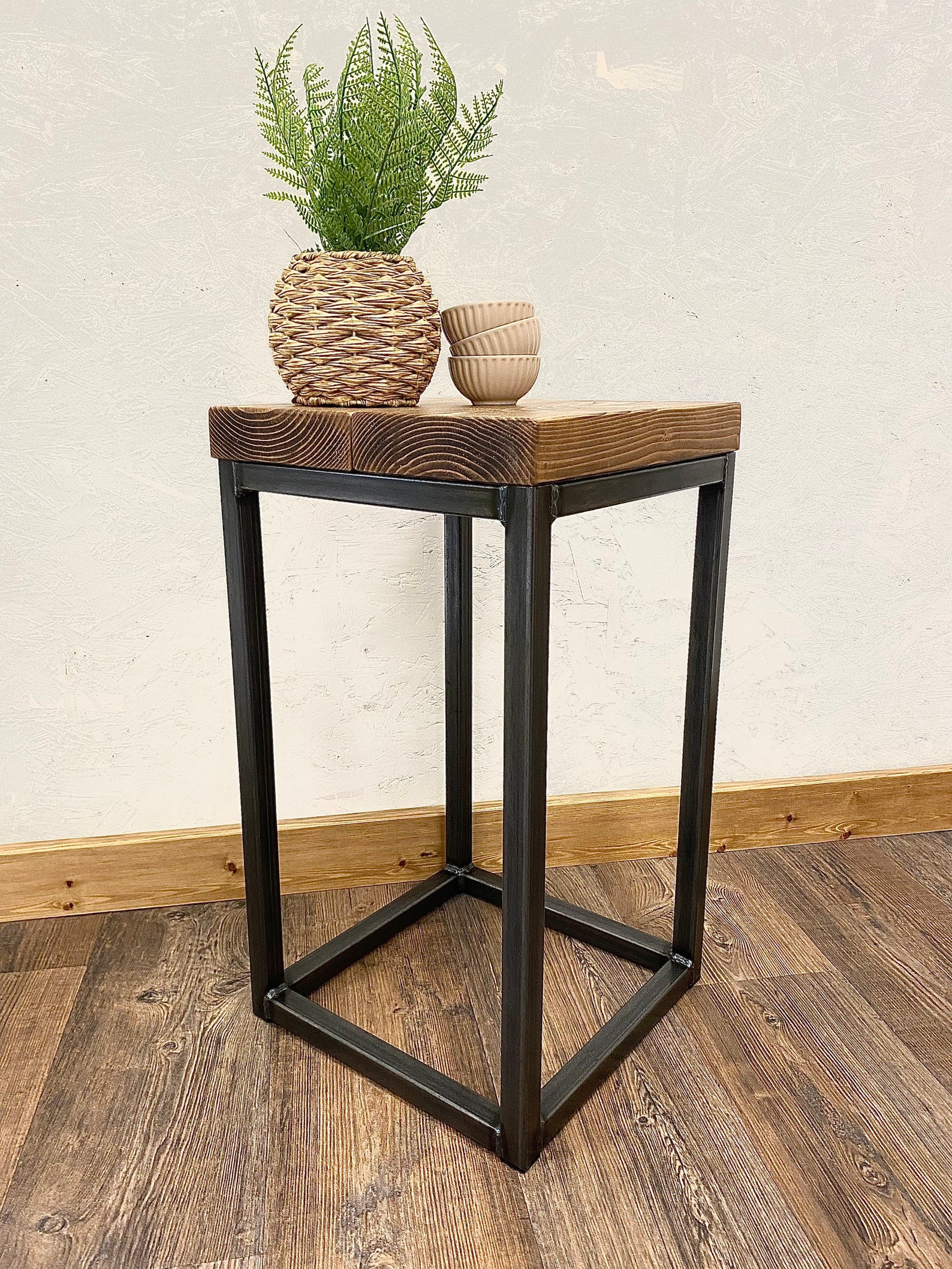 Rustic Side Table - Etsy UK