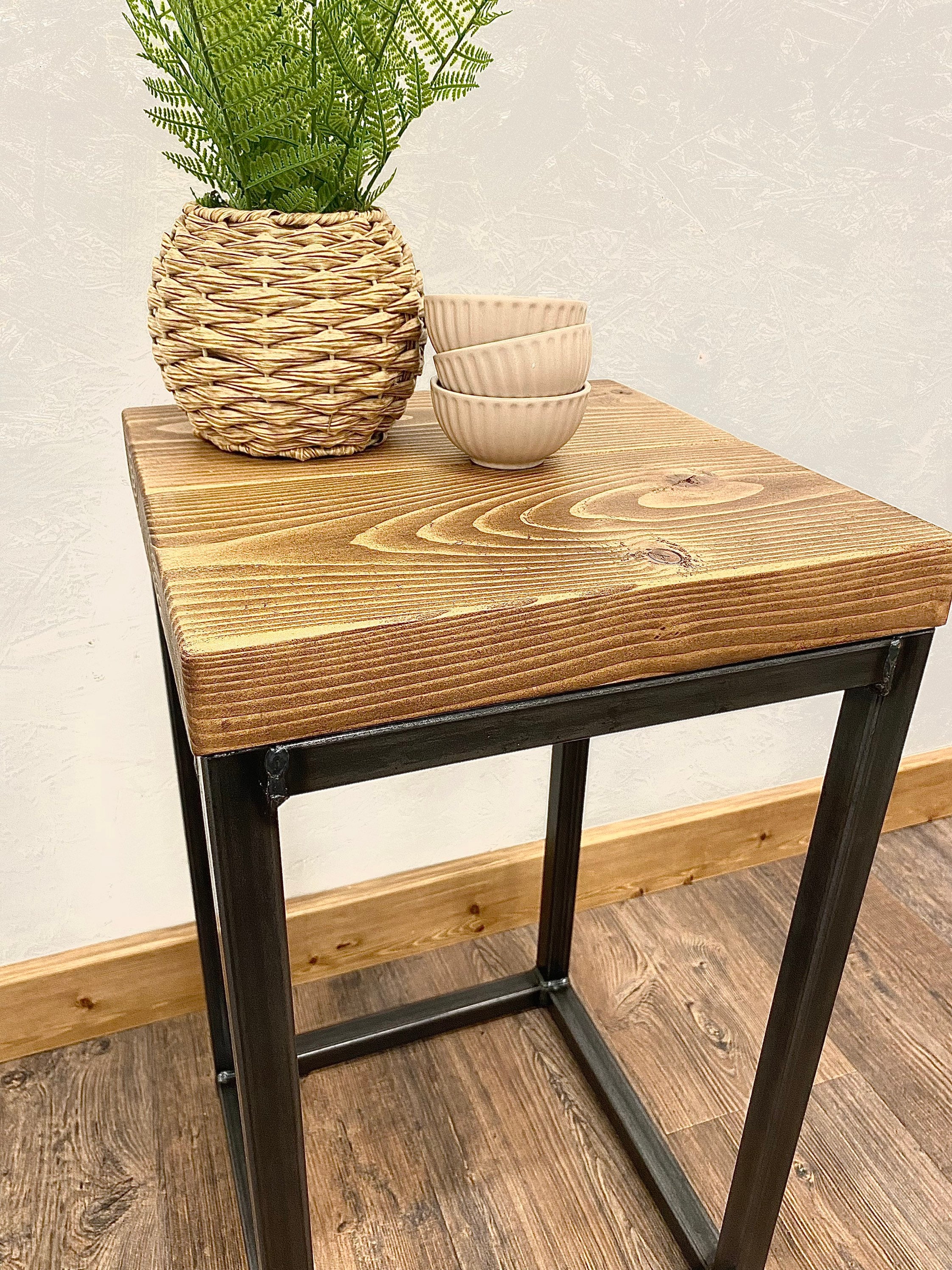 Rustic Side Table - Etsy UK