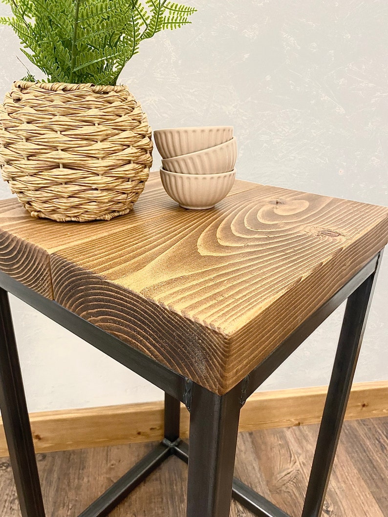 Rustic Side Table - Etsy UK