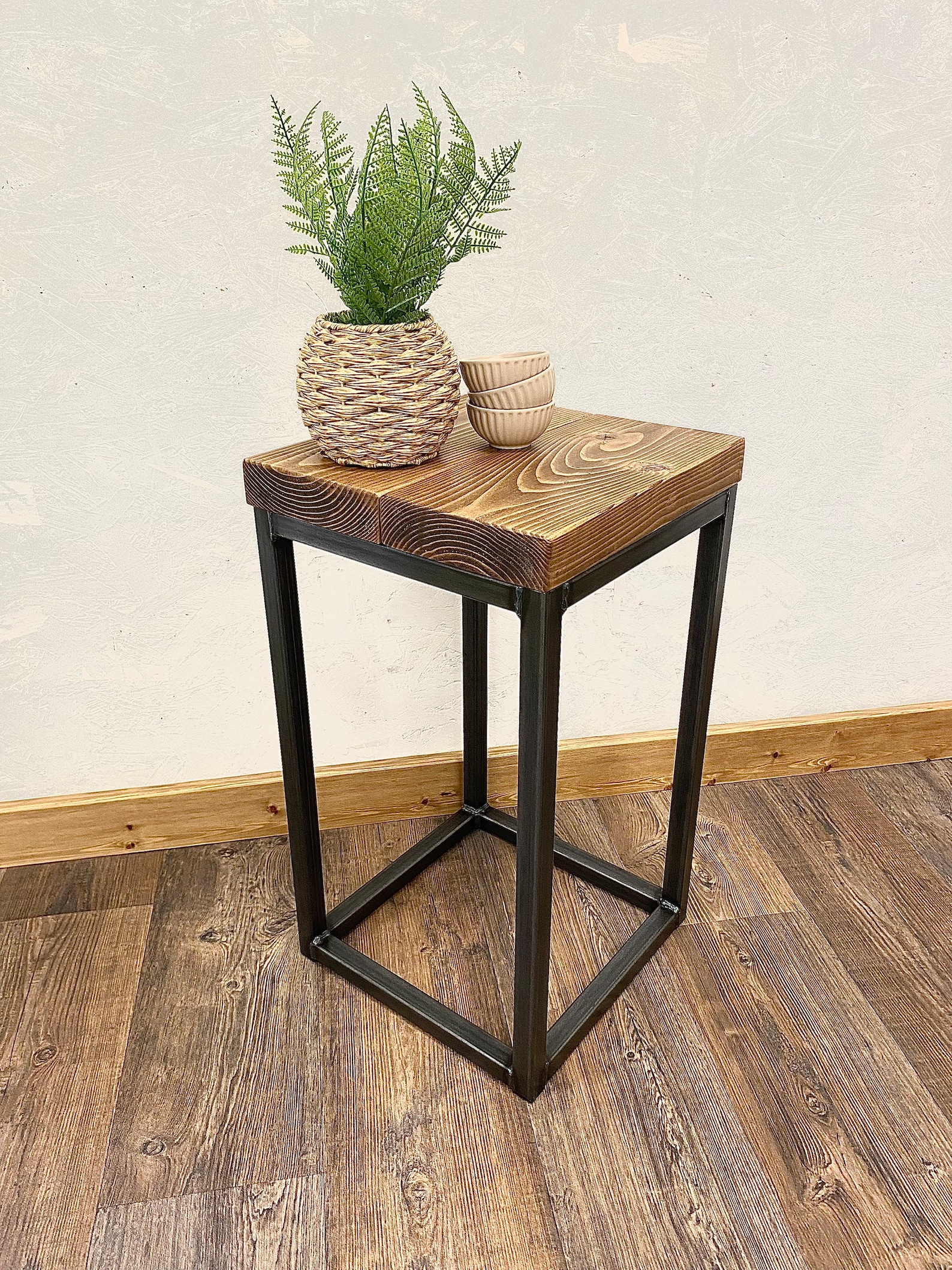 Rustic Side Table - Etsy UK