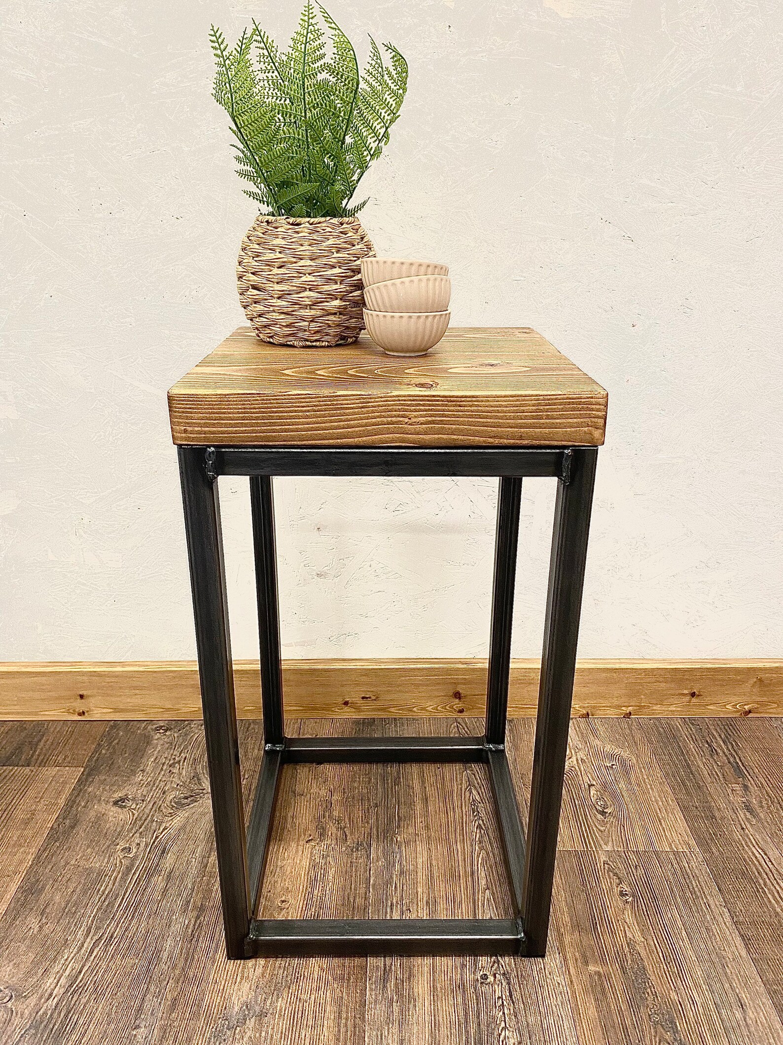 Rustic Side Table - Etsy UK