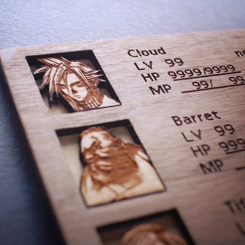 Custom Wooden Final Fantasy 9 Menu Screen With Characters You - Etsy
