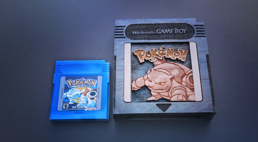 Wooden Pokemon Blue Gameboy Cartridge With Option for a Raspberry Pi - Etsy