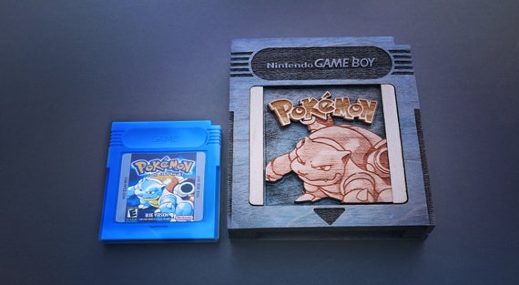 Wooden Pokemon Blue Gameboy Cartridge With Option for a - Etsy