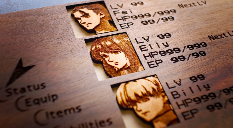 Custom Wooden Xenogears Menu Screen With Characters You Can Pick - Etsy