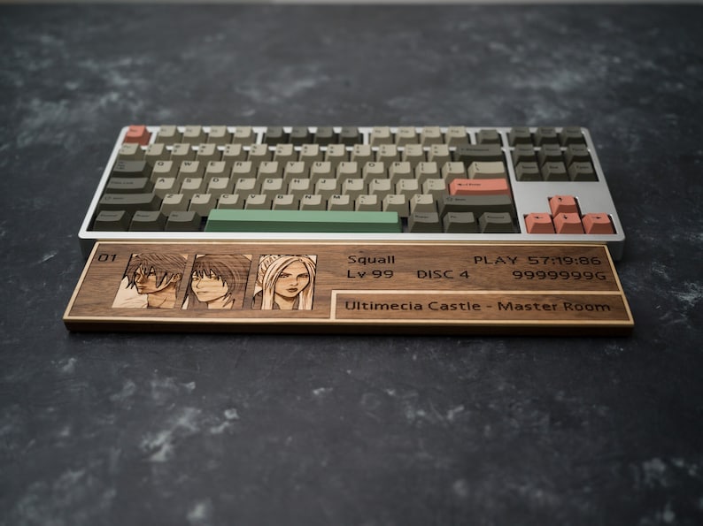 Custom Wooden Final Fantasy 8 Rest/assist for Your Keyboard - Etsy