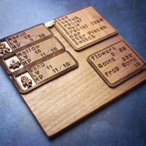 Custom Wooden Super Mario RPG Menu Screen With Characters You Can Pick ...